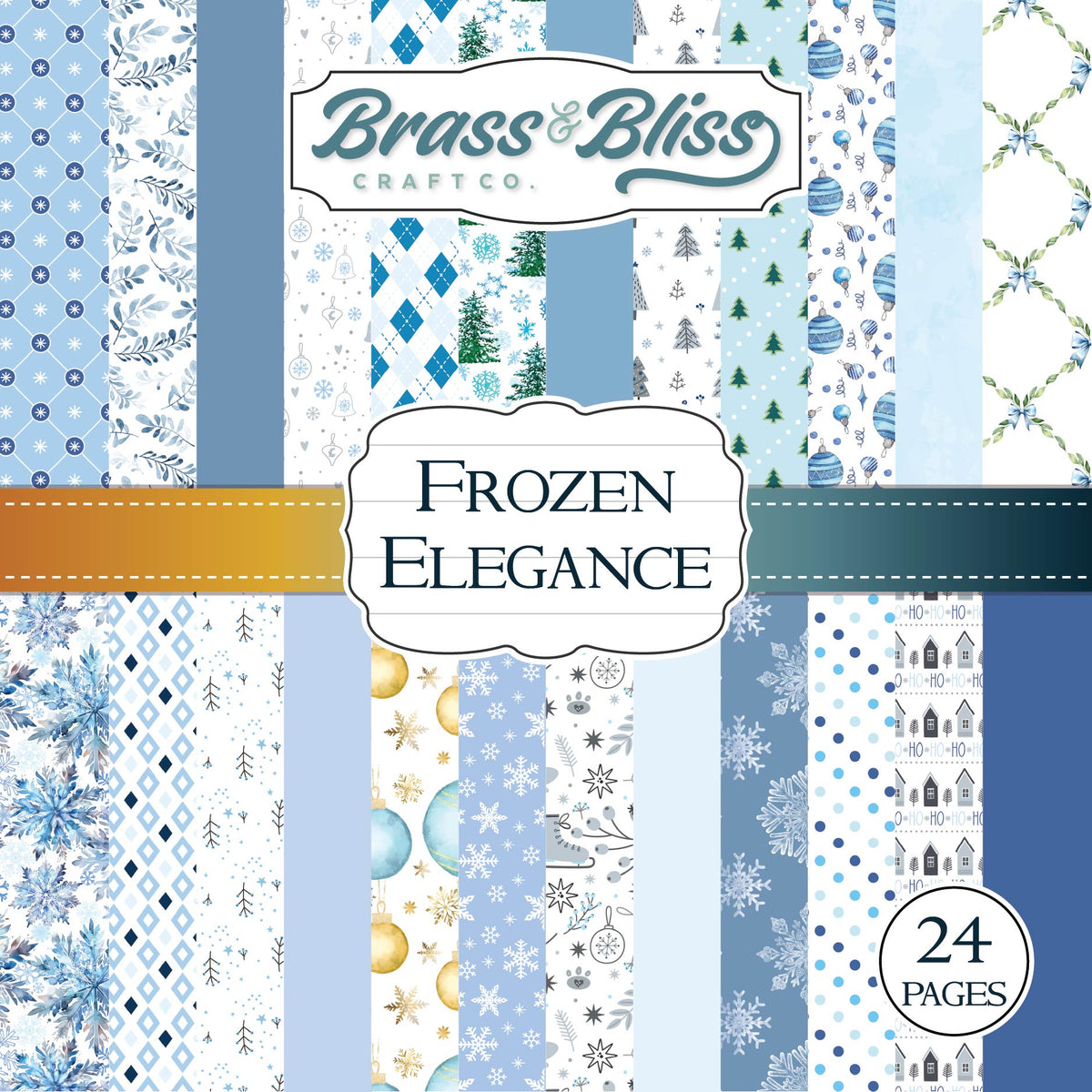 2303 Frozen Elegance 6x6 Paper Pad — Brass & Bliss Craft Co.