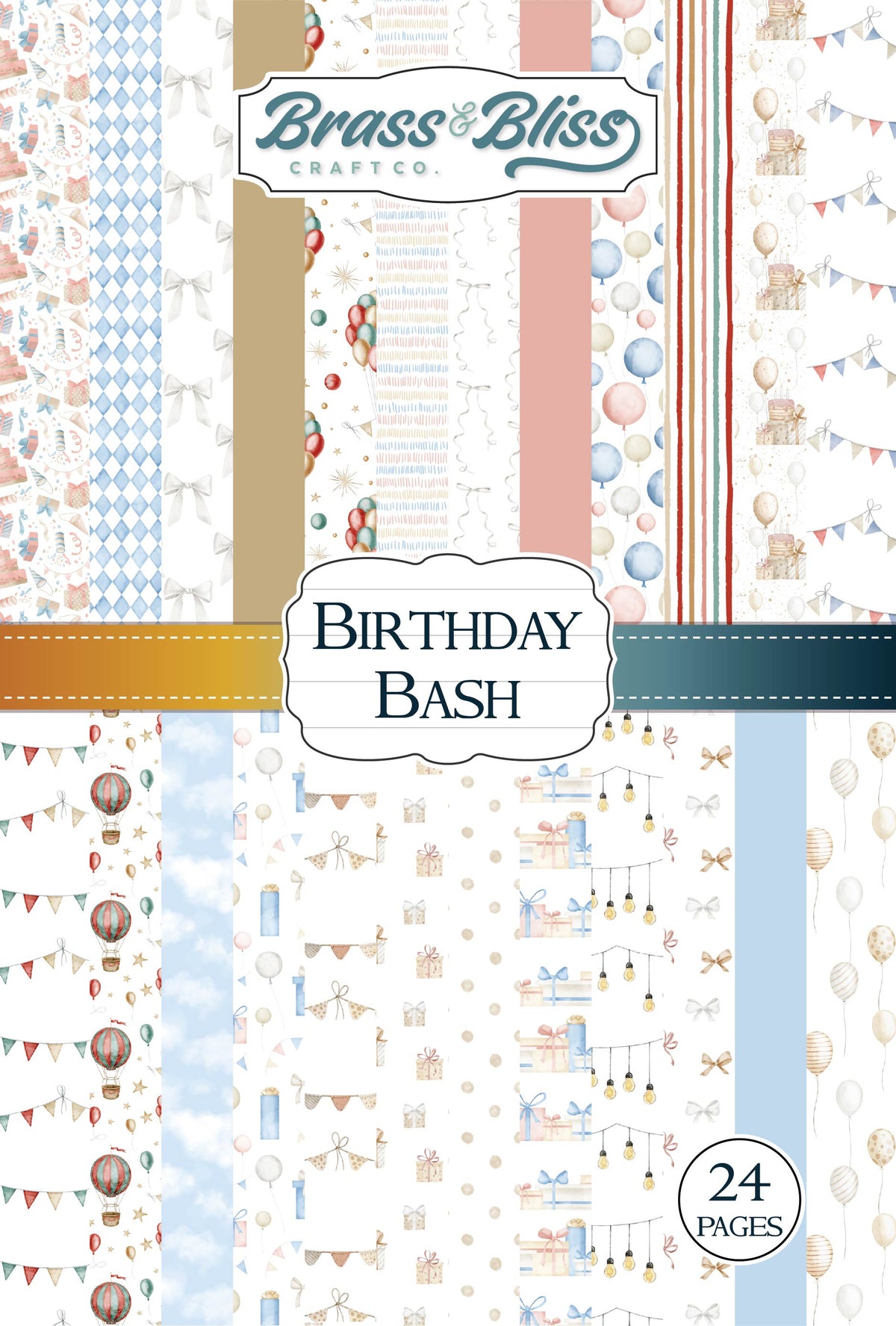 2402 Birthday Bash 6x9 Paper Pad — Brass & Bliss Craft Co.