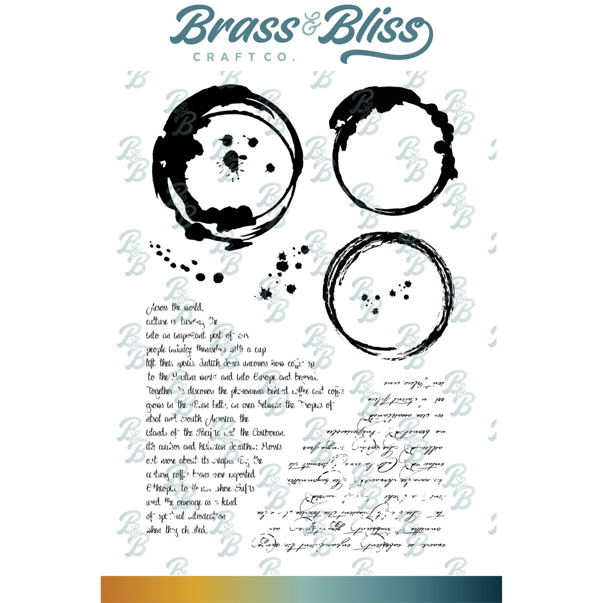 3006 Splatter Stains - 4x6 Stamp Set — Brass & Bliss Craft Co.