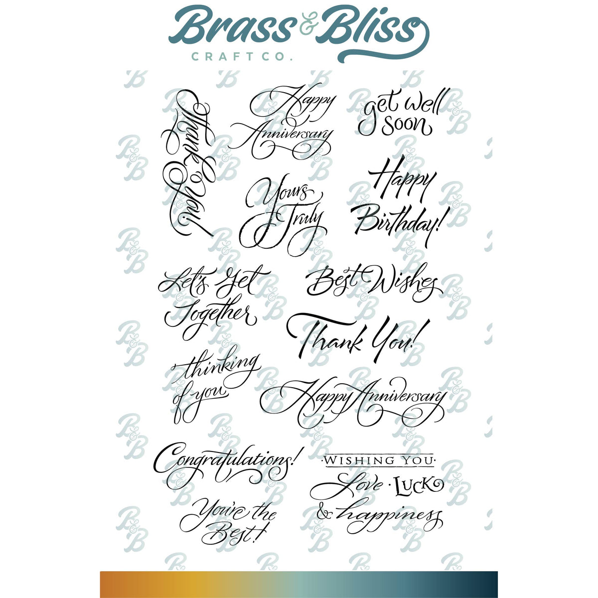 3029 Best Wishes Etc - 4x6 Stamp Set — Brass & Bliss Craft Co.
