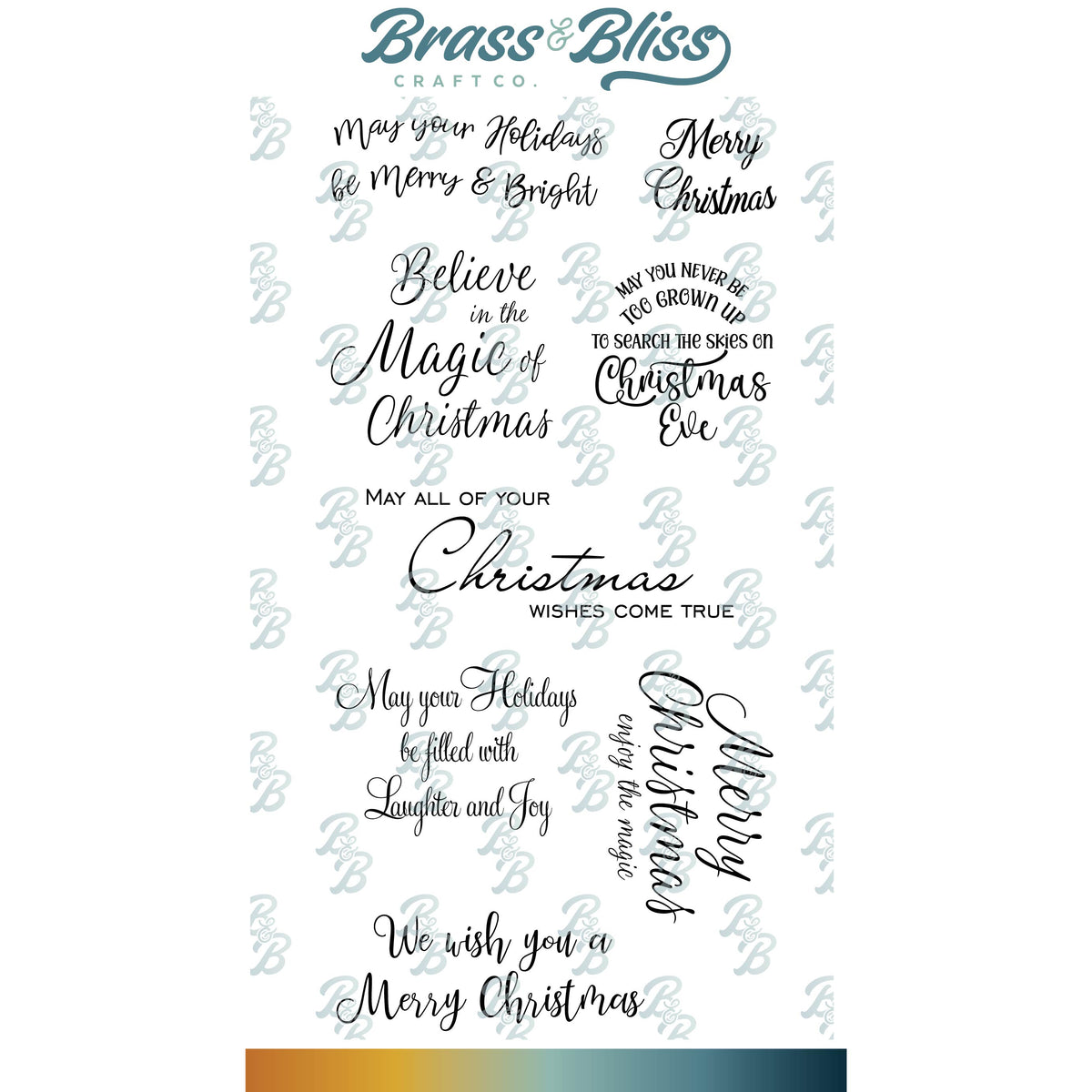 36003 Magic of Christmas - 4x8 Stamp Set — Brass & Bliss Craft Co.