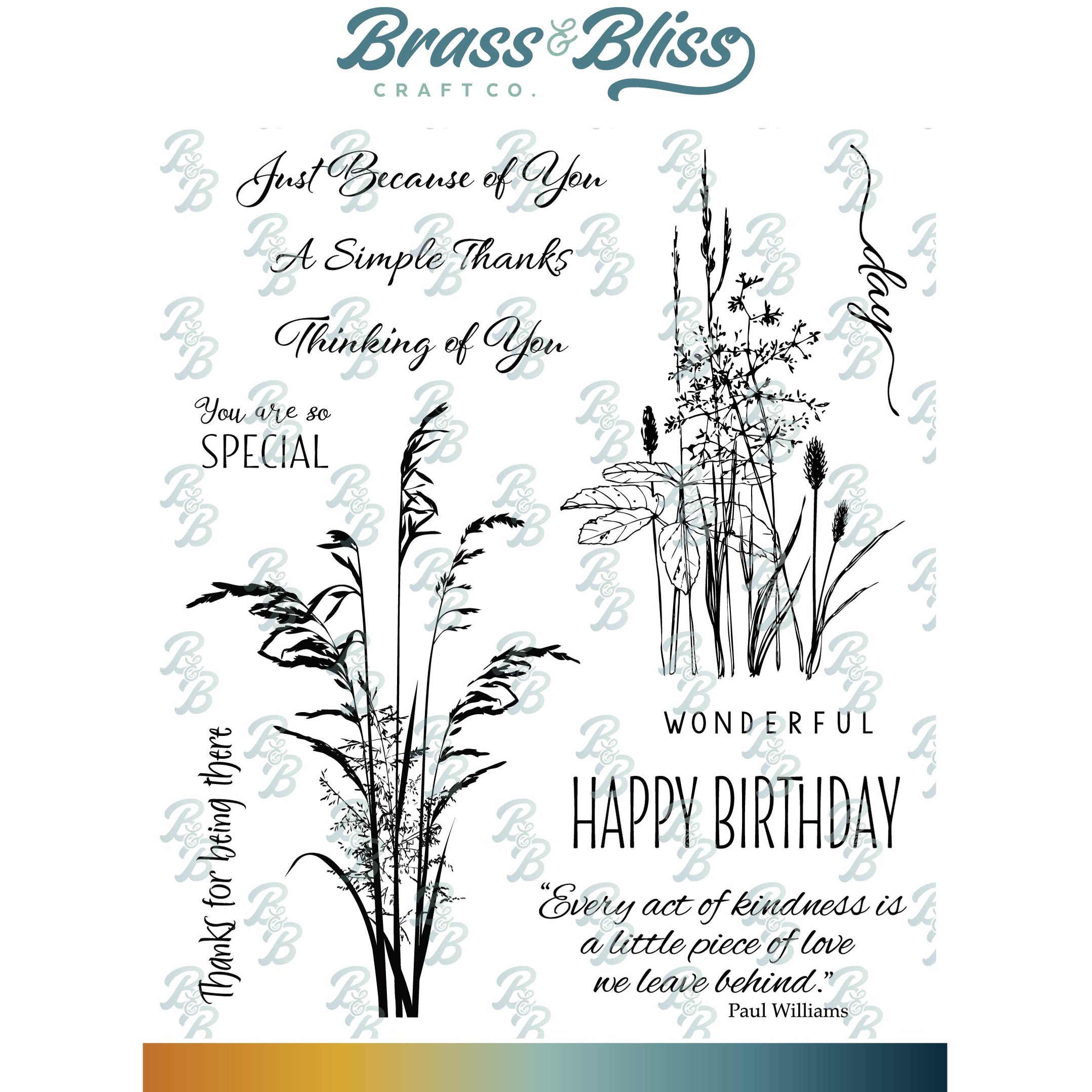 36028 Silhouette Wildflowers - 5x6 Stamp Set — Brass & Bliss Craft Co.