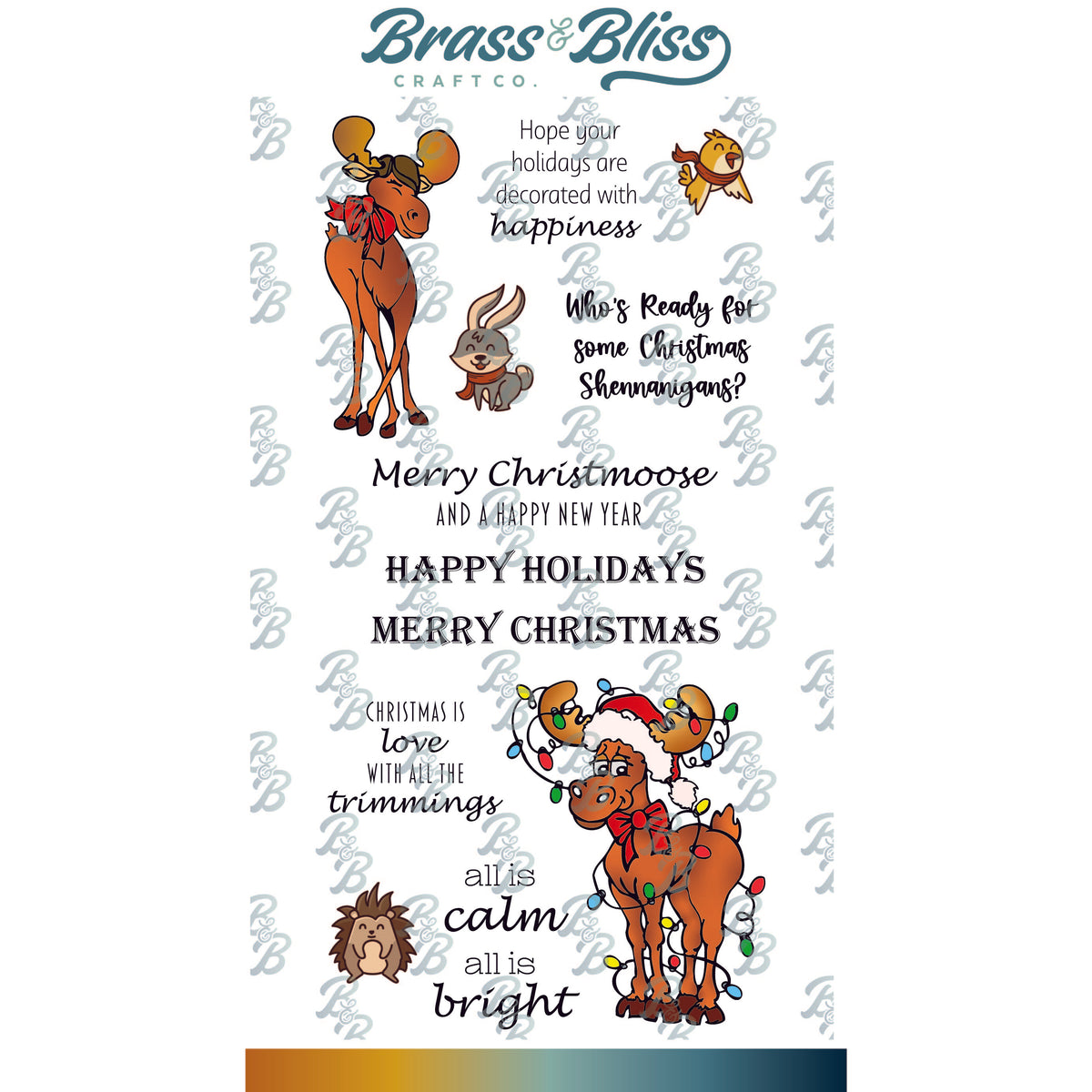 36038 Tangled Moose - 4x8 Stamp Set — Brass & Bliss Craft Co.