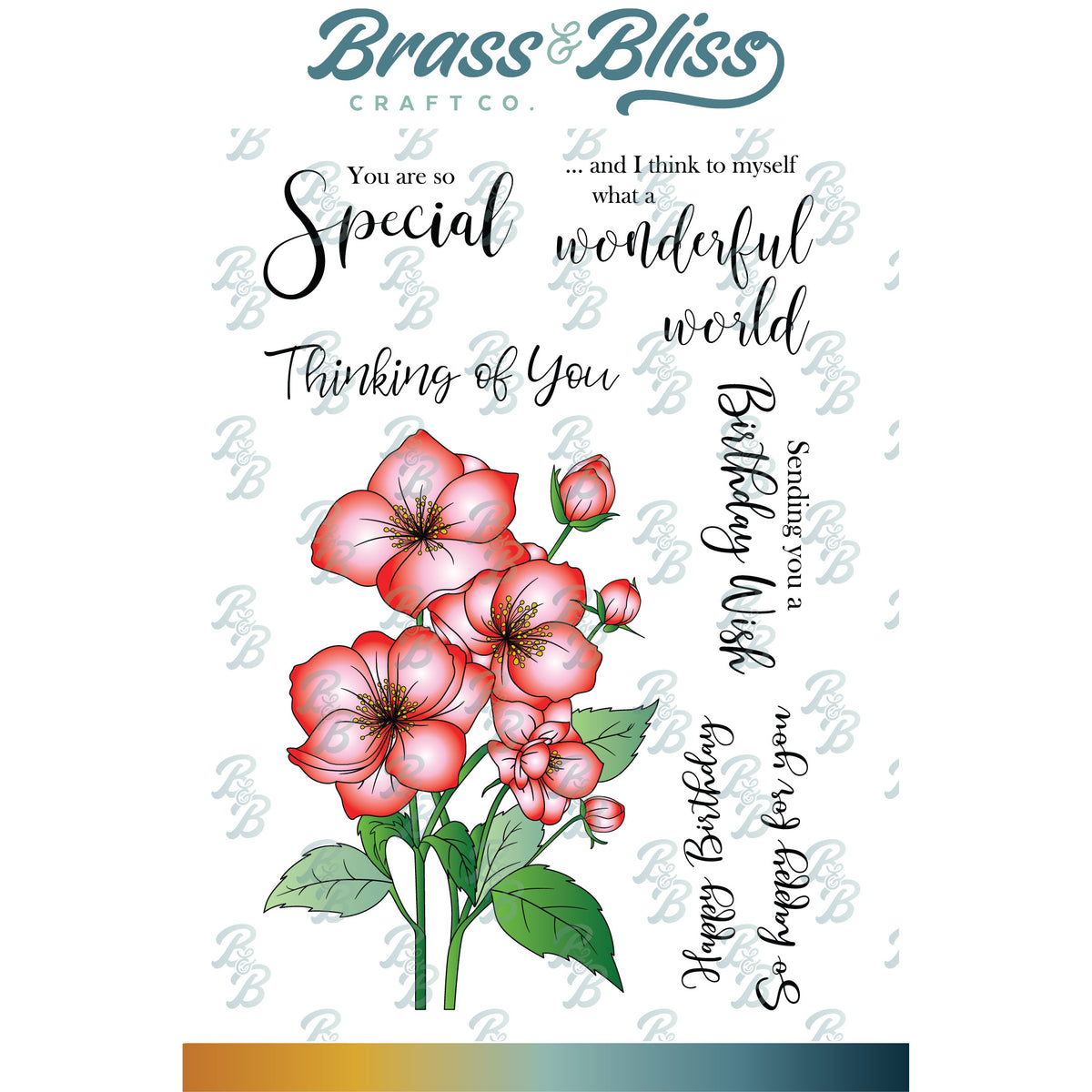 37014 Hellebore Floral - 4x6 Stamp Set — Brass & Bliss Craft Co.