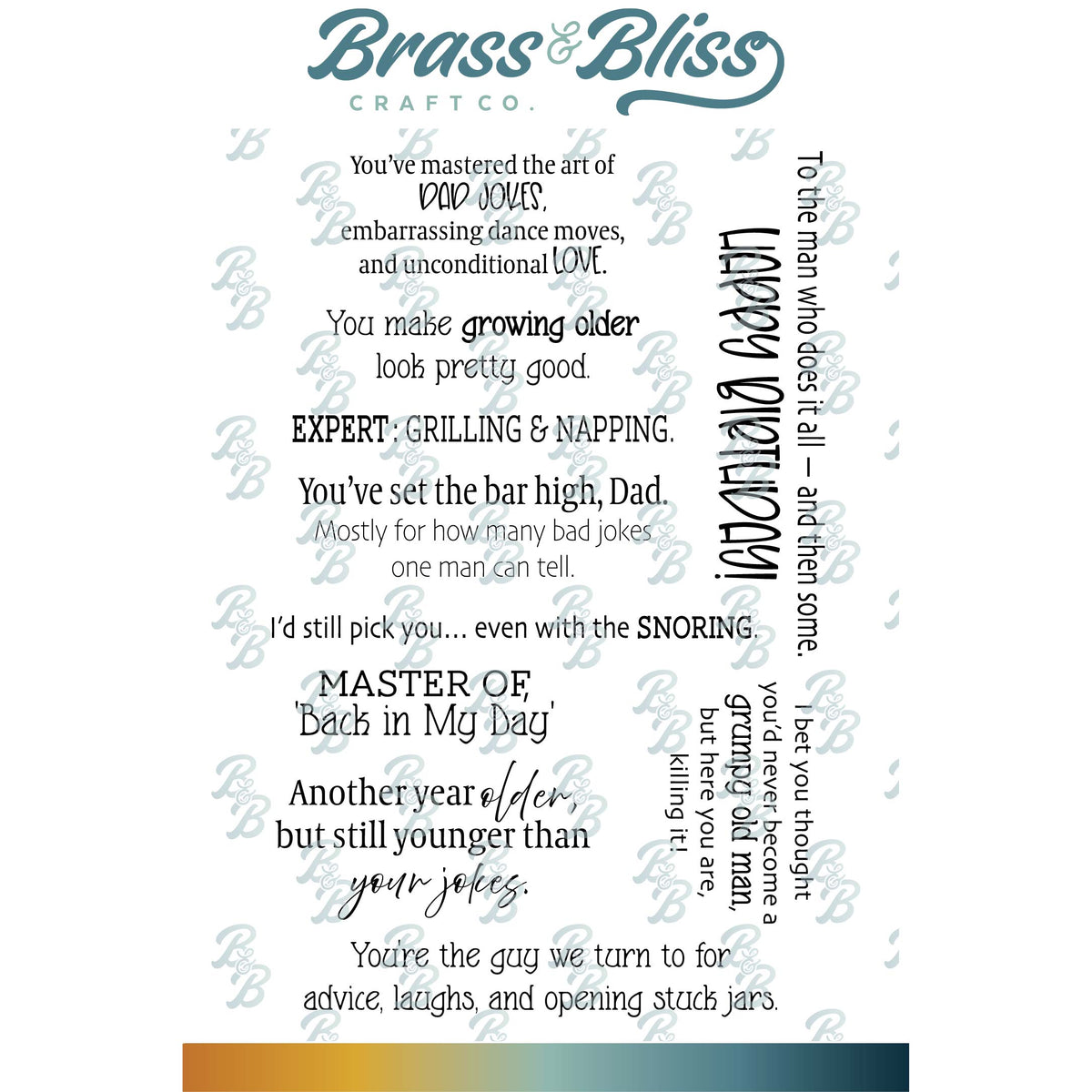 37040 Snarky Guy Saying - 4x6 Stamp Set — Brass & Bliss Craft Co.