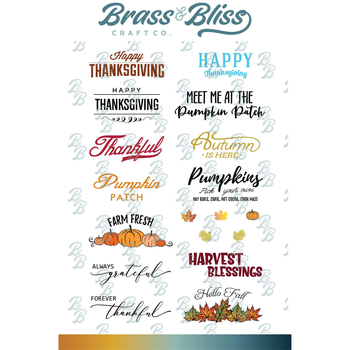 37043 Hello Fall Sign Sayings - 4x6 Stamp set — Brass & Bliss Craft Co.