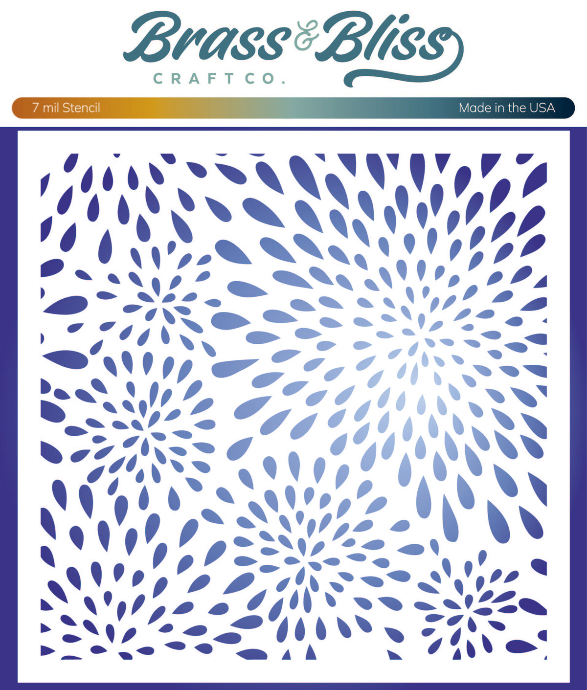 4113 Starburst Stencil - 6x6 — Brass & Bliss Craft Co.