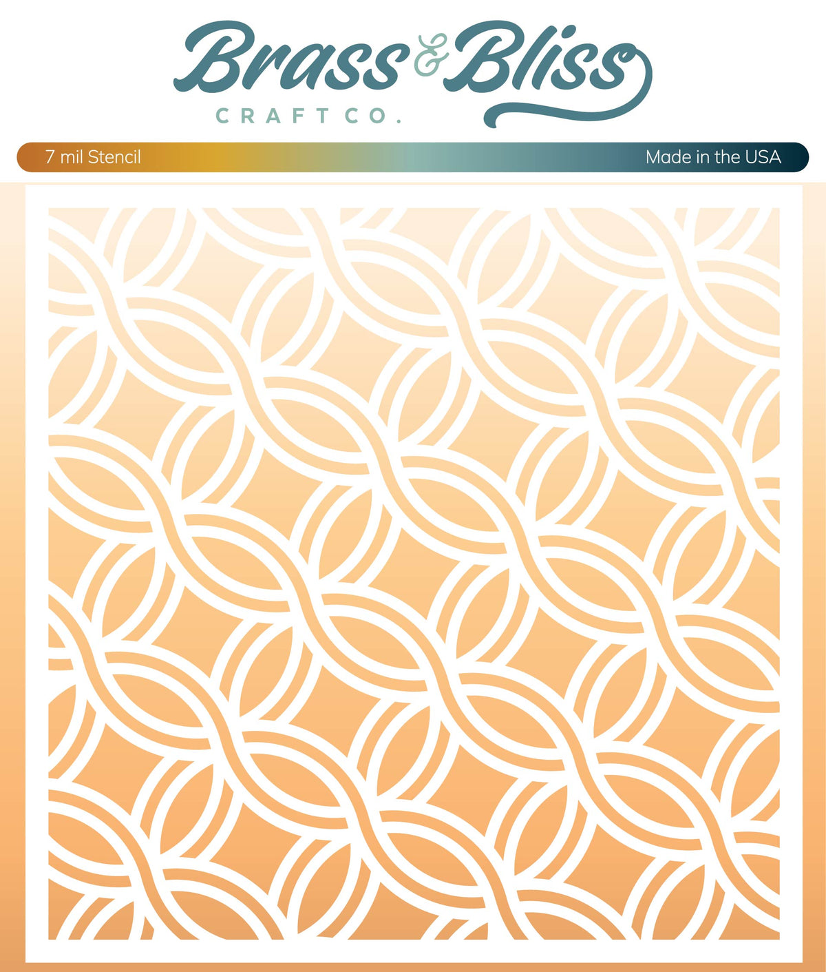 4133 Circle Weave Pattern Stencil - 6x6 — Brass & Bliss Craft Co.