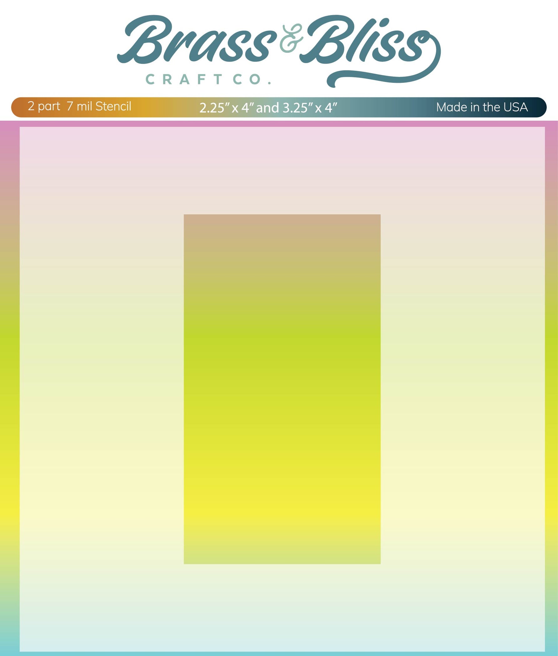4210 Rectangle Mask - 2 Part 6x6 Stencil — Brass & Bliss Craft Co.