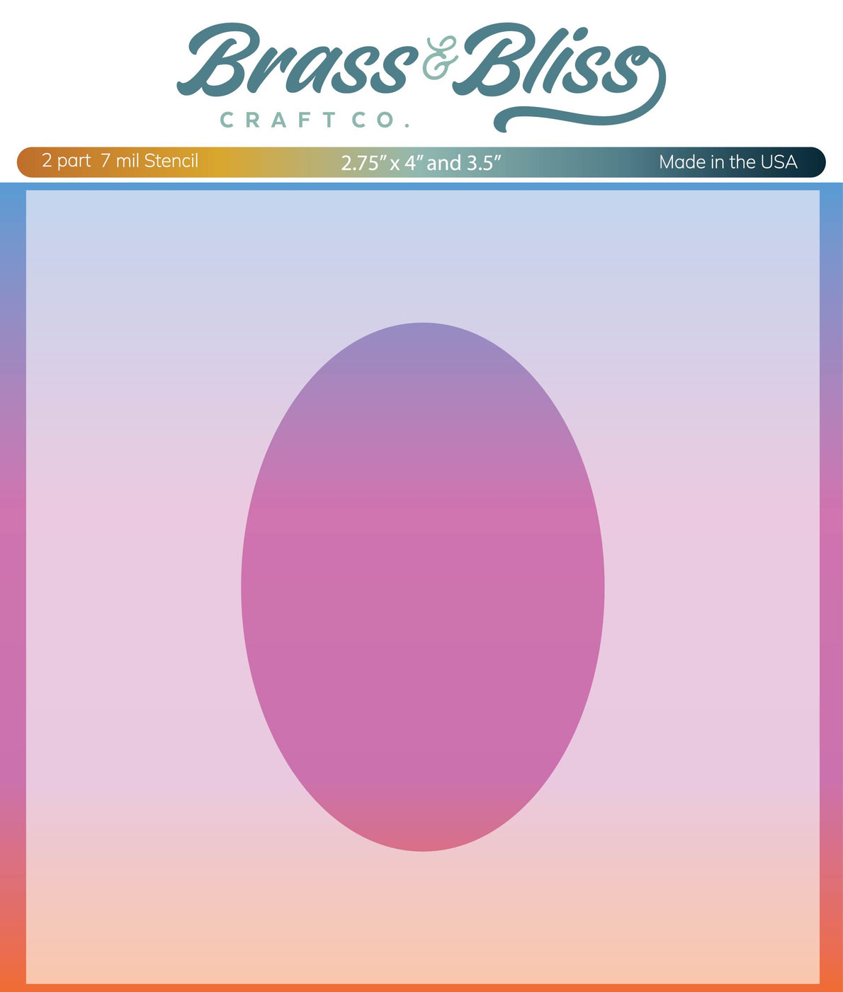 4211 Oval-Circle Mask - 2 Part 6x6 Stencil — Brass & Bliss Craft Co.