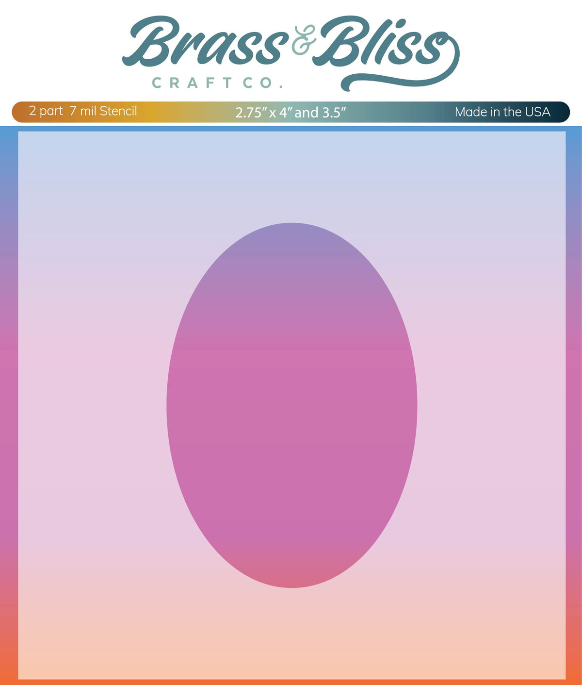 4211 Oval-Circle Mask - 2 Part 6x6 Stencil — Brass & Bliss Craft Co.