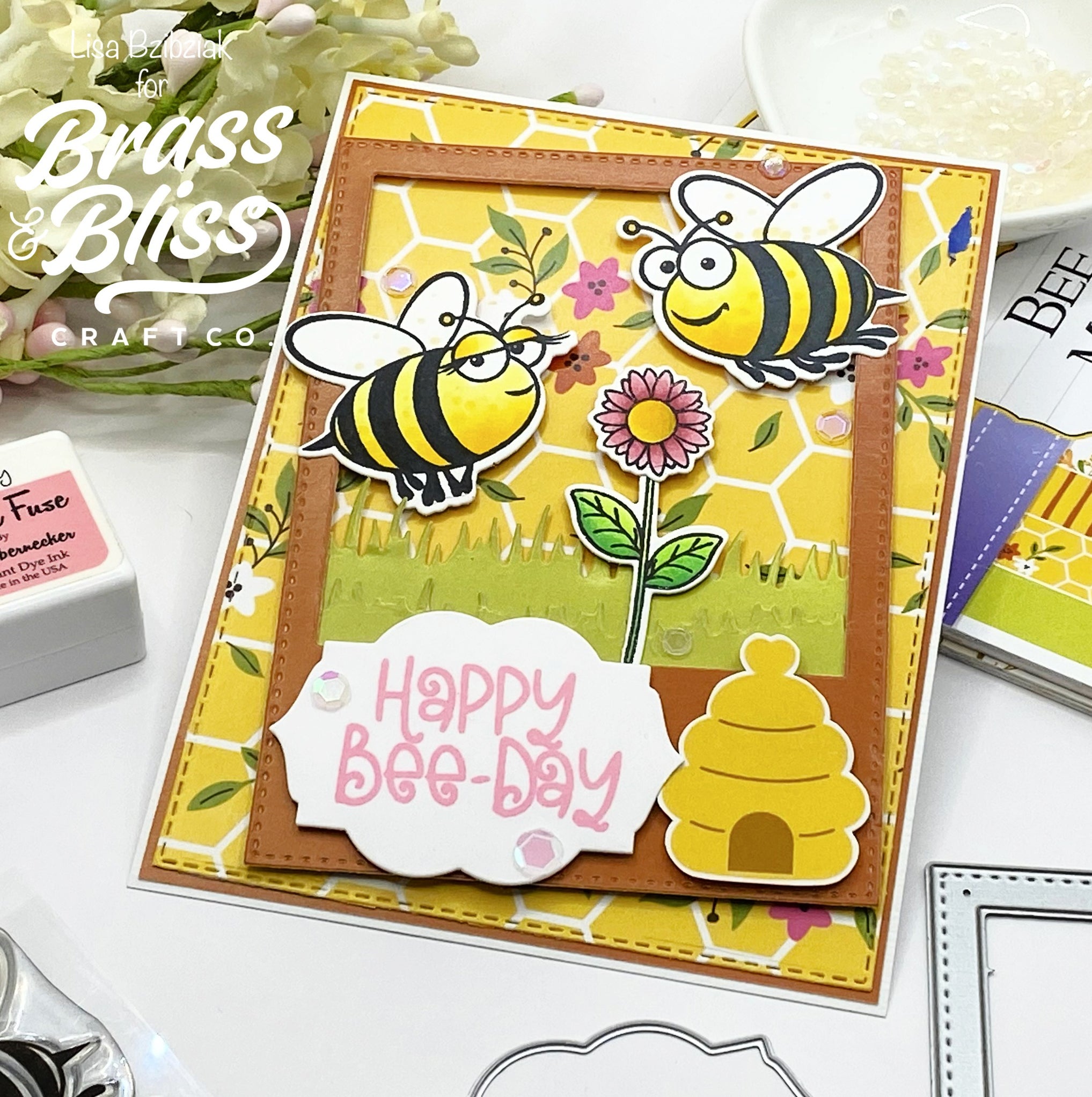 36025 Buzzy Bees - 5x6 Stamp Set — Brass & Bliss Craft Co.