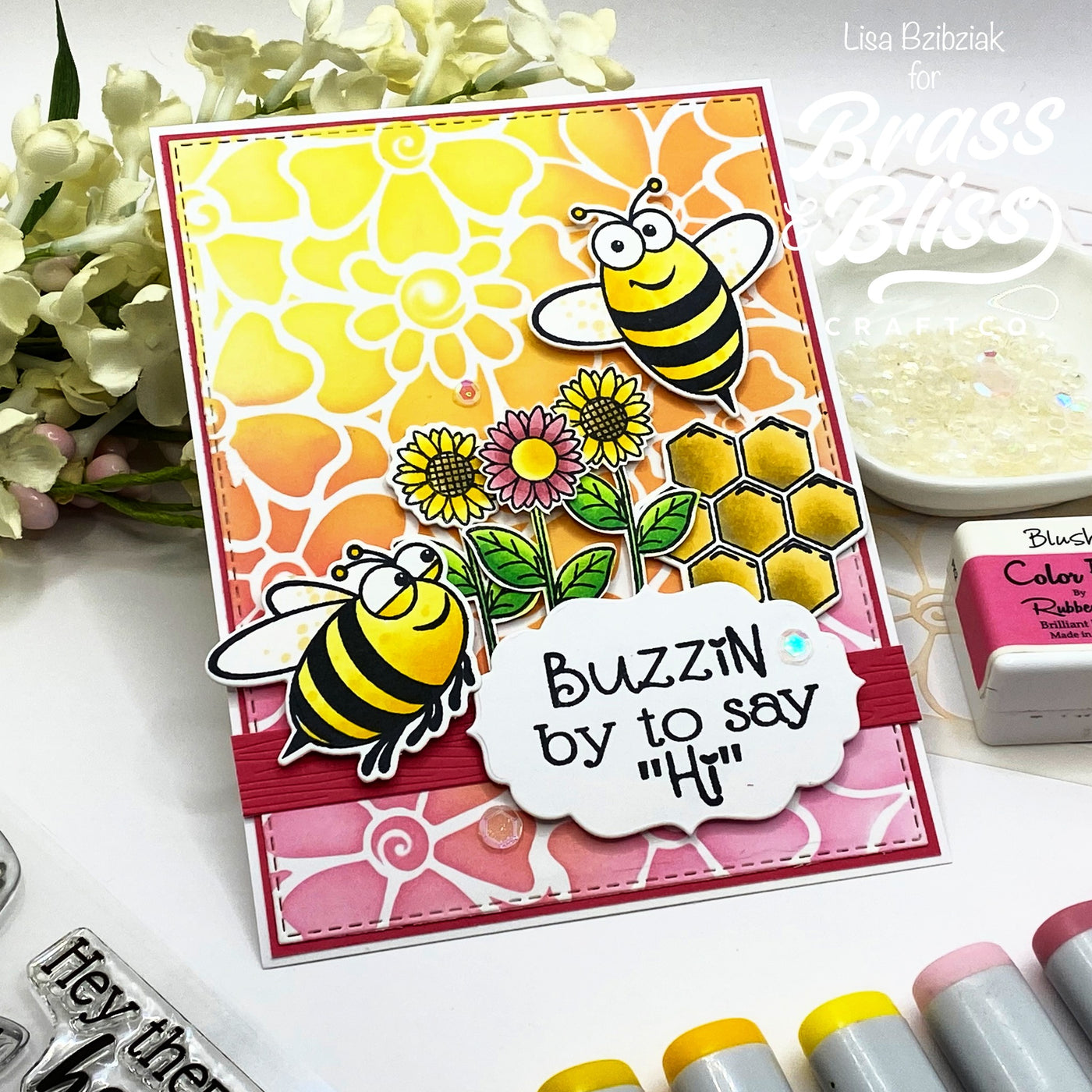 36025 Buzzy Bees - 5x6 Stamp Set — Brass & Bliss Craft Co.
