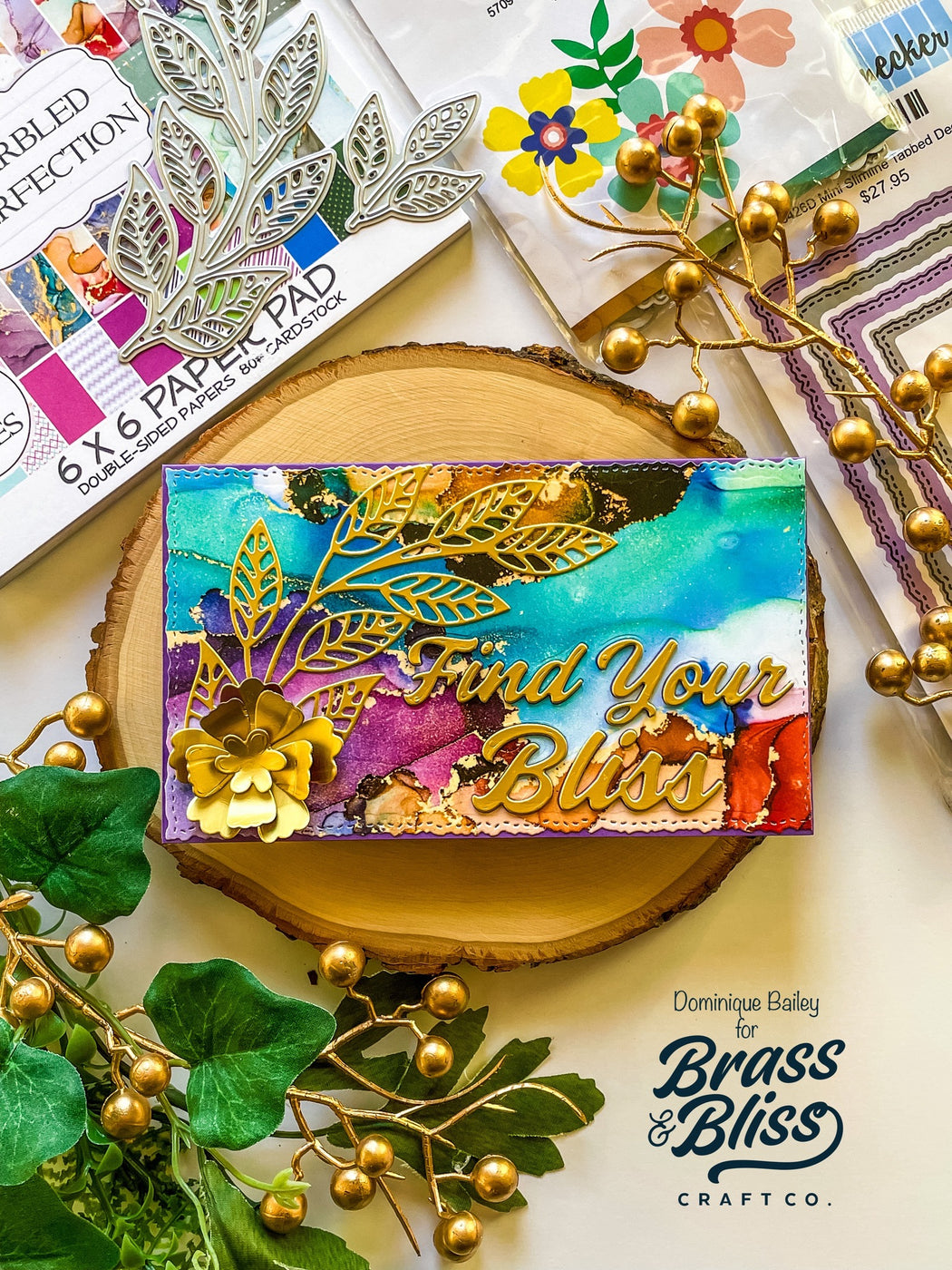 5611-06D Open Greenery #2 Die — Brass & Bliss Craft Co.