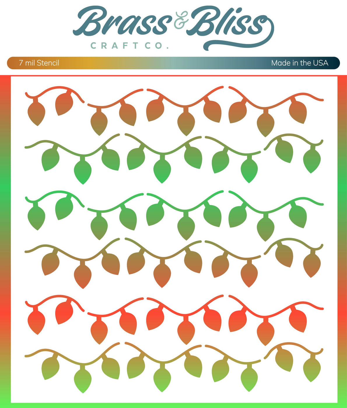 4305 Christmas Lights - 6x6 Stencil — Brass & Bliss Craft Co.