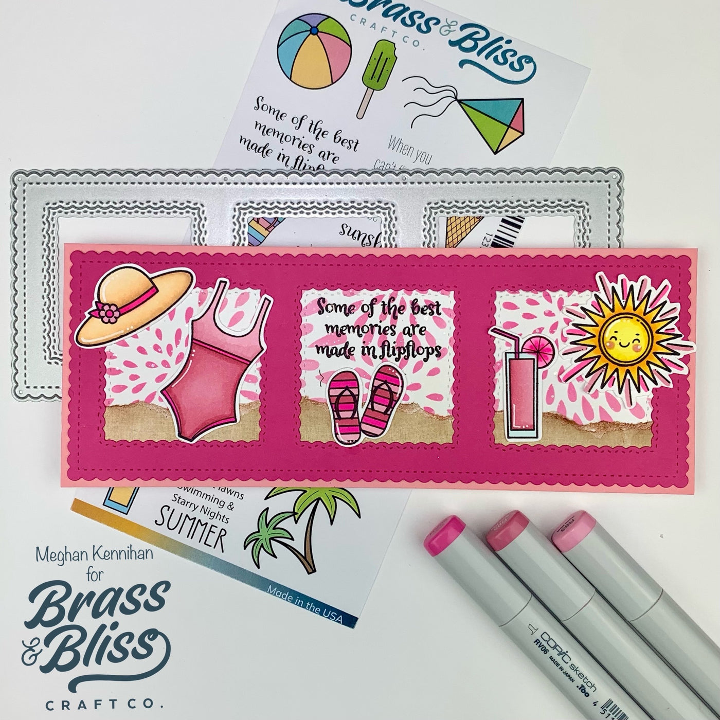 36044 Hello Summer - 4x8 Stamp Set — Brass & Bliss Craft Co.