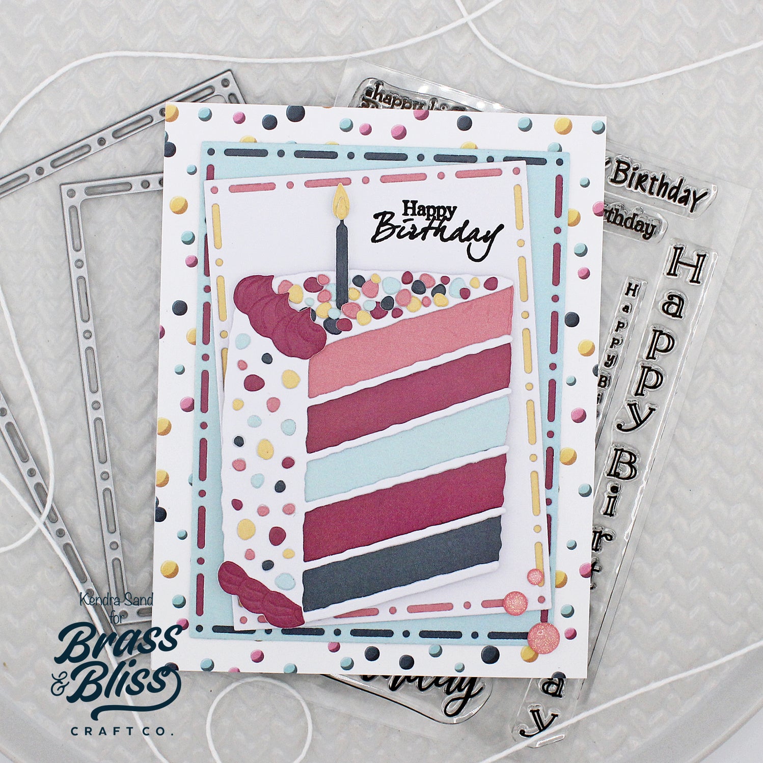 5803D Slice of Birthday Cake Die — Brass & Bliss Craft Co.