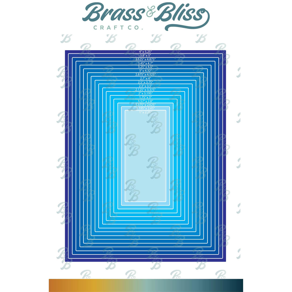 5003D Nested Rectangle Die Set — Brass & Bliss Craft Co.