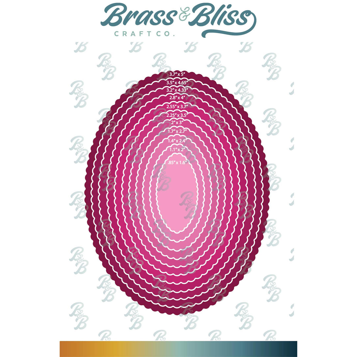 5030D Nested Scallop Oval Nested Dies — Brass & Bliss Craft Co.