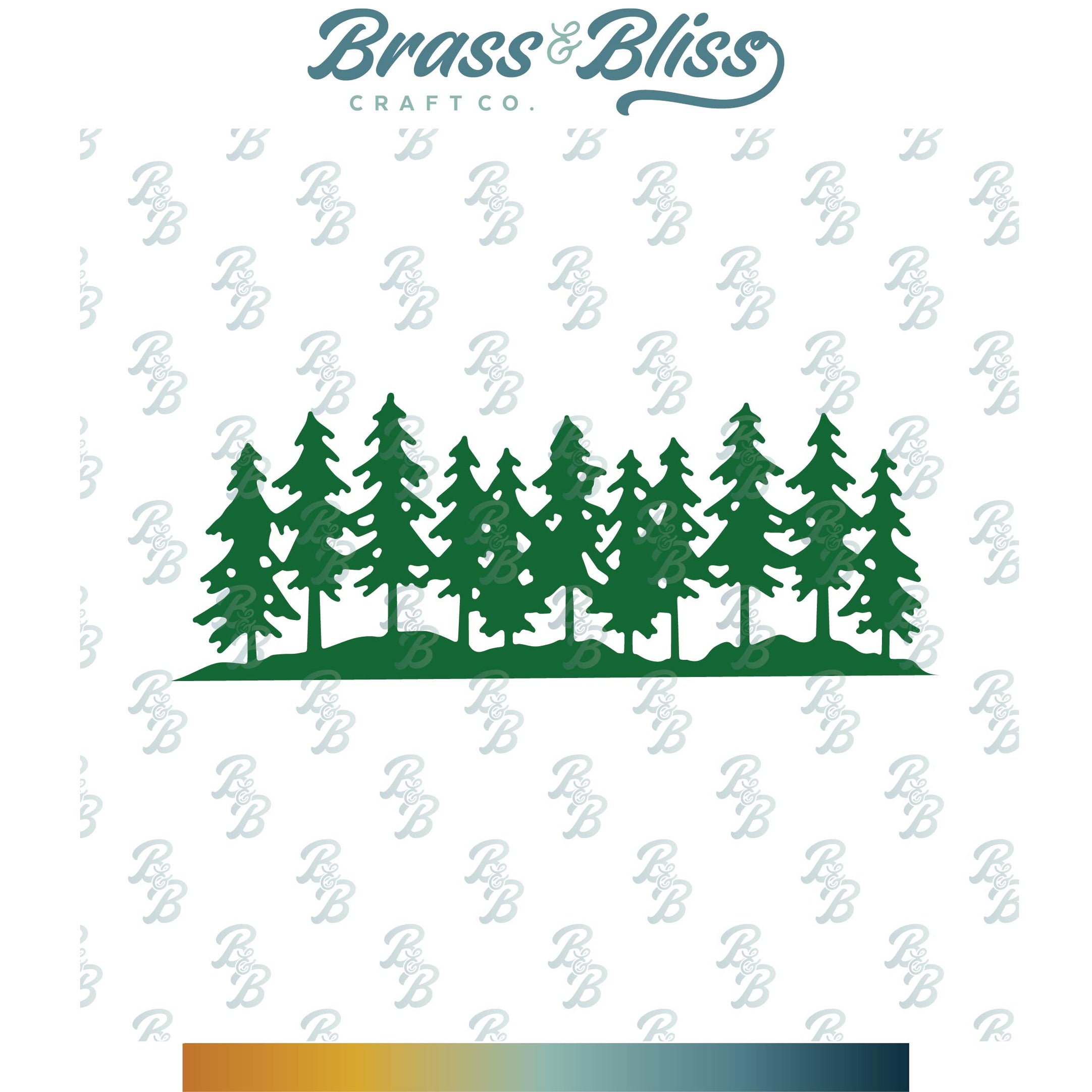 5164D Pine Tree Forest — Brass & Bliss Craft Co.
