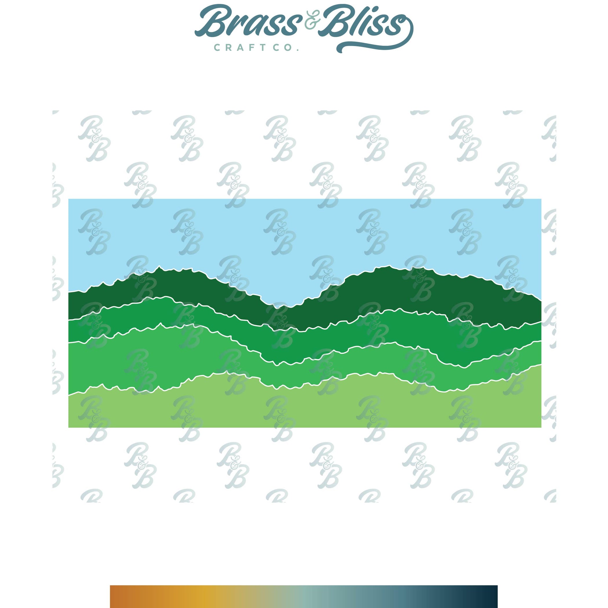 5173-02D Deckle Hills Die — Brass & Bliss Craft Co.