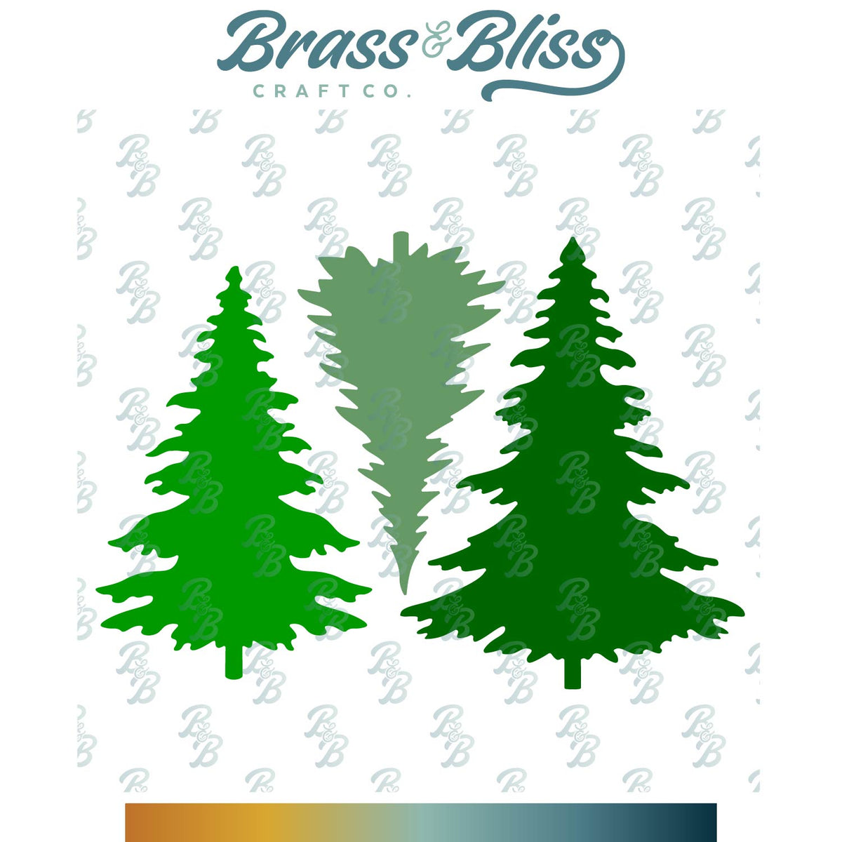 5217-01D Evergreen Tree Die — Brass & Bliss Craft Co.