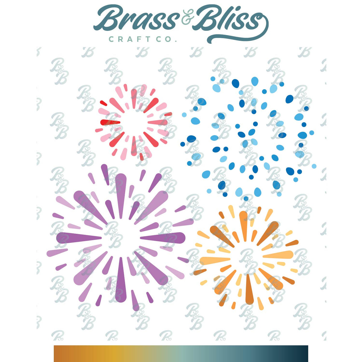 5319-04D Star Bursts/Fireworks Die — Brass & Bliss Craft Co.