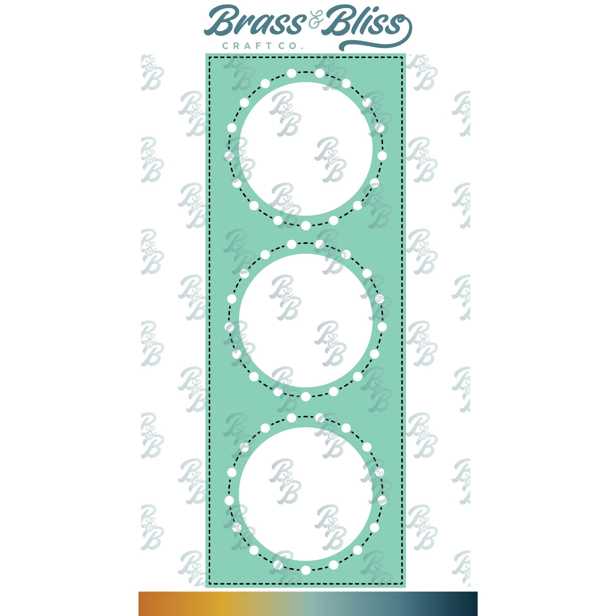 RN 5325-02D Slimline OPC Circle Dash Die — Brass & Bliss Craft Co.