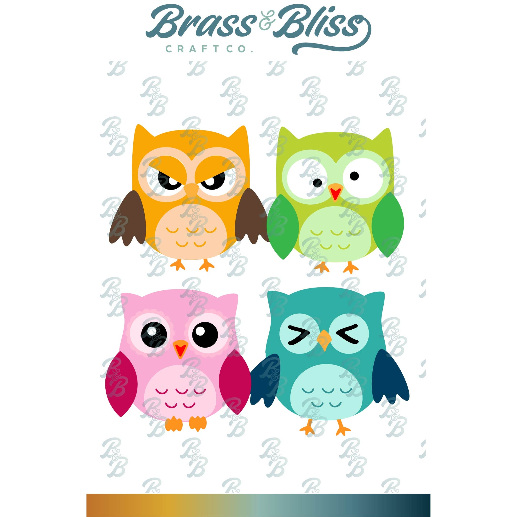 RN 5335-01D Build an Owl Die — Brass & Bliss Craft Co.