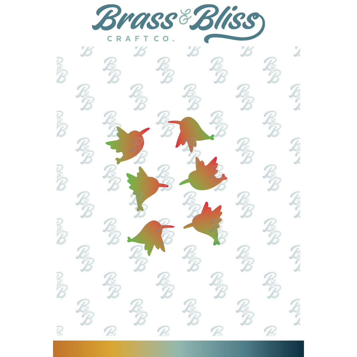 5506-05D Humming Birds Die — Brass & Bliss Craft Co.