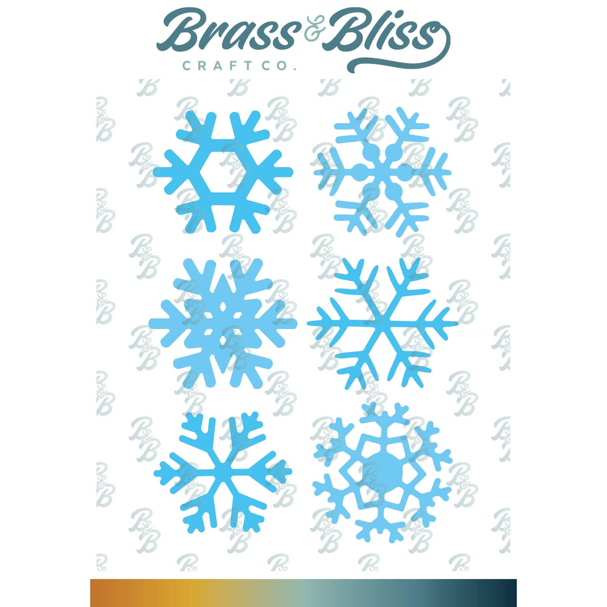 5513-07D Snowflake Dies — Brass & Bliss Craft Co.