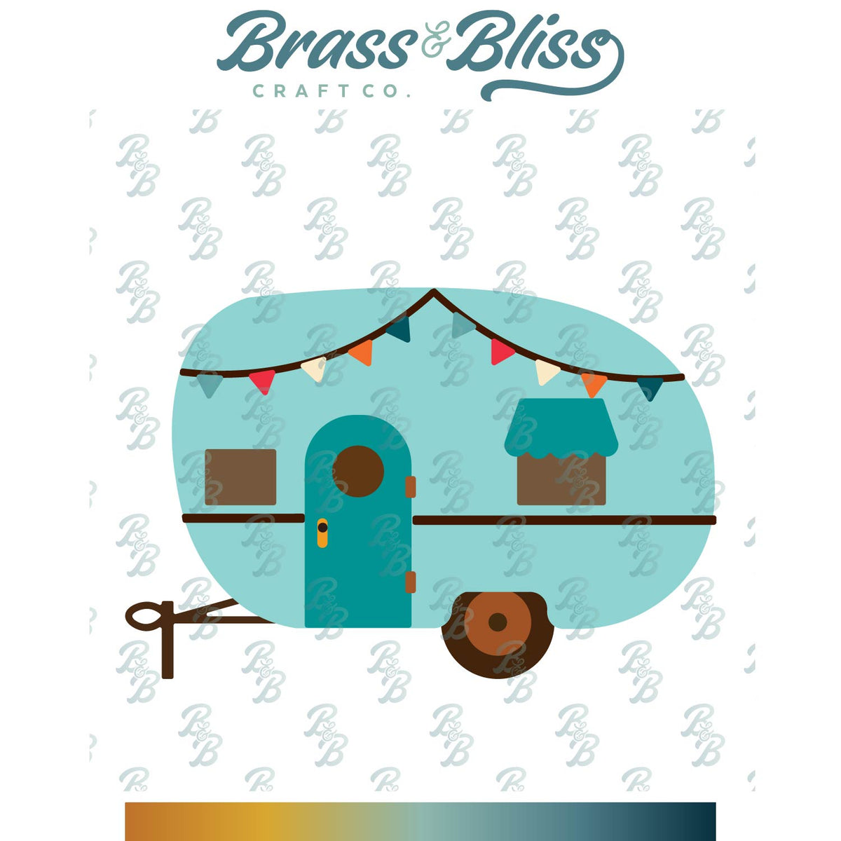 5519-02D Retro Camper Die — Brass & Bliss Craft Co.