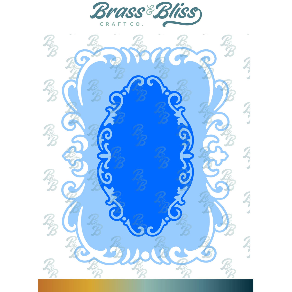 RN 5601-01D Elegant Scroll Rectangle Die — Brass & Bliss Craft Co.