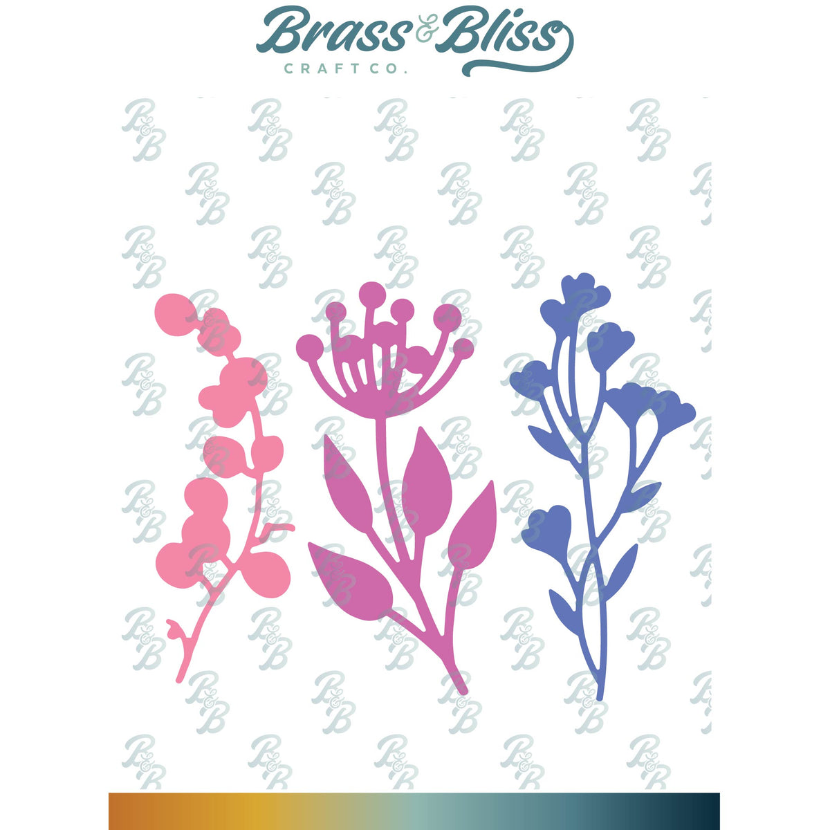 5611-08D Bunch of Blooms Die — Brass & Bliss Craft Co.