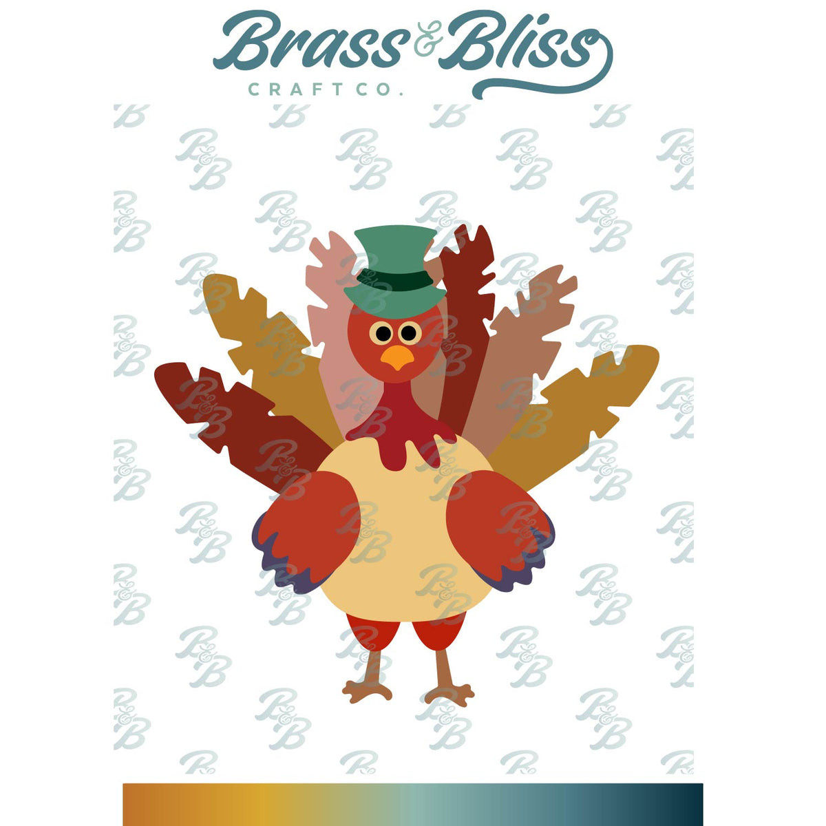 RN 5626-01D Crazy Turkey Die — Brass & Bliss Craft Co.