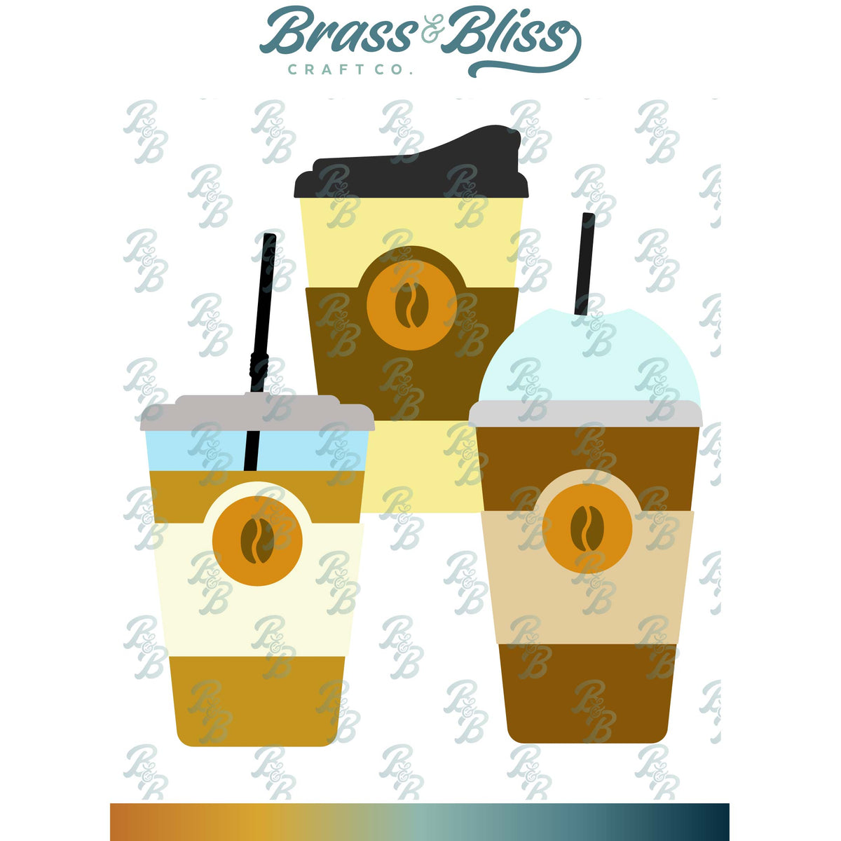 5706D Mix and Match Coffee Cups Dies — Brass & Bliss Craft Co.