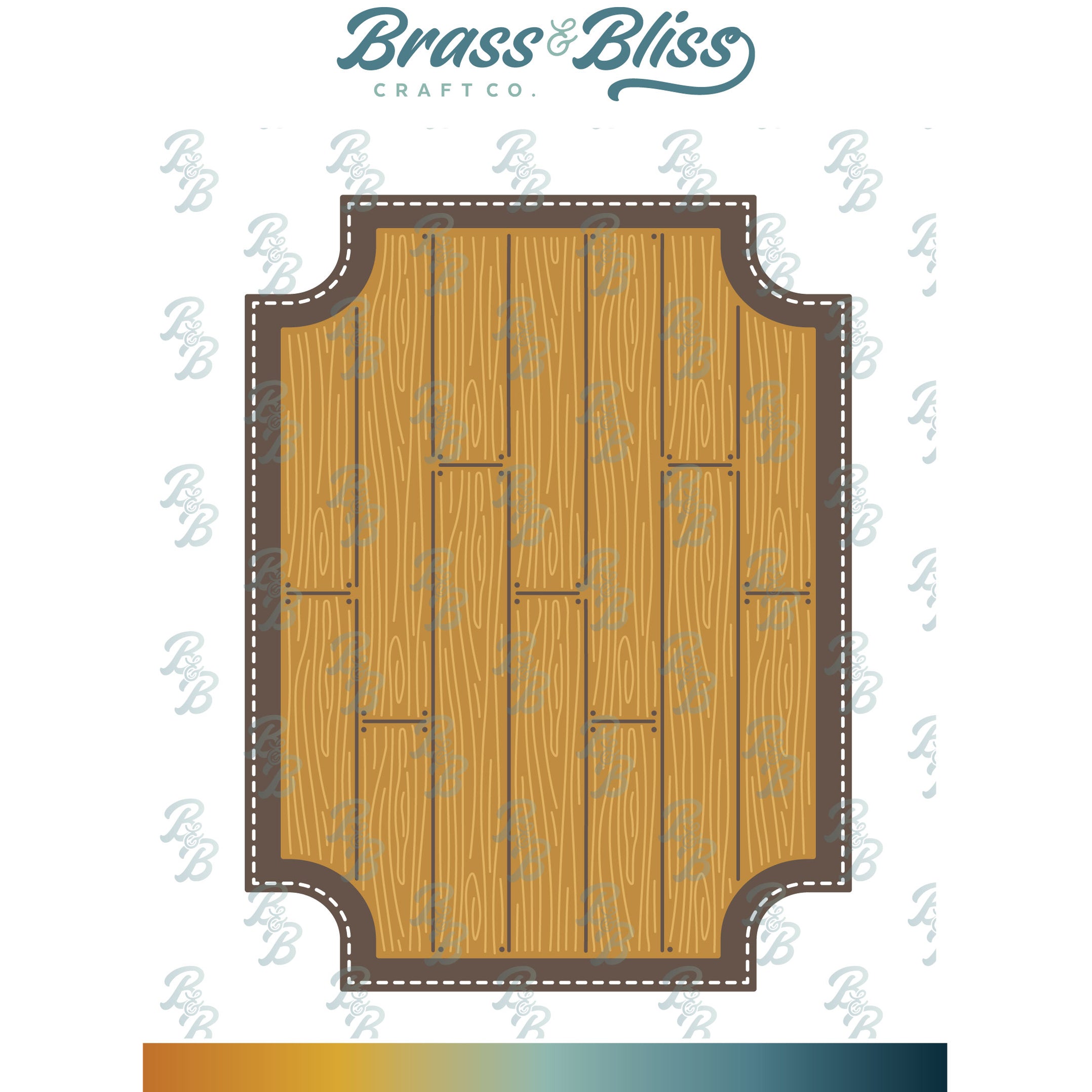 5708-03D Nested Woodgrain Sign Die — Brass & Bliss Craft Co.