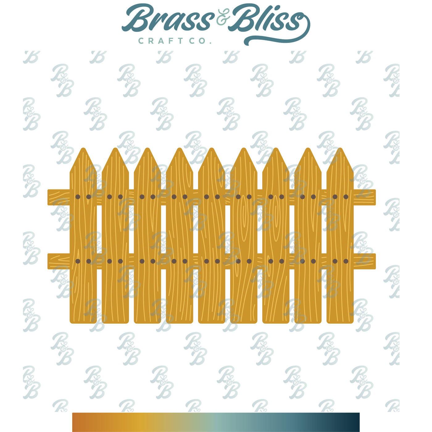5708-05D Wooden Fence Die — Brass & Bliss Craft Co.