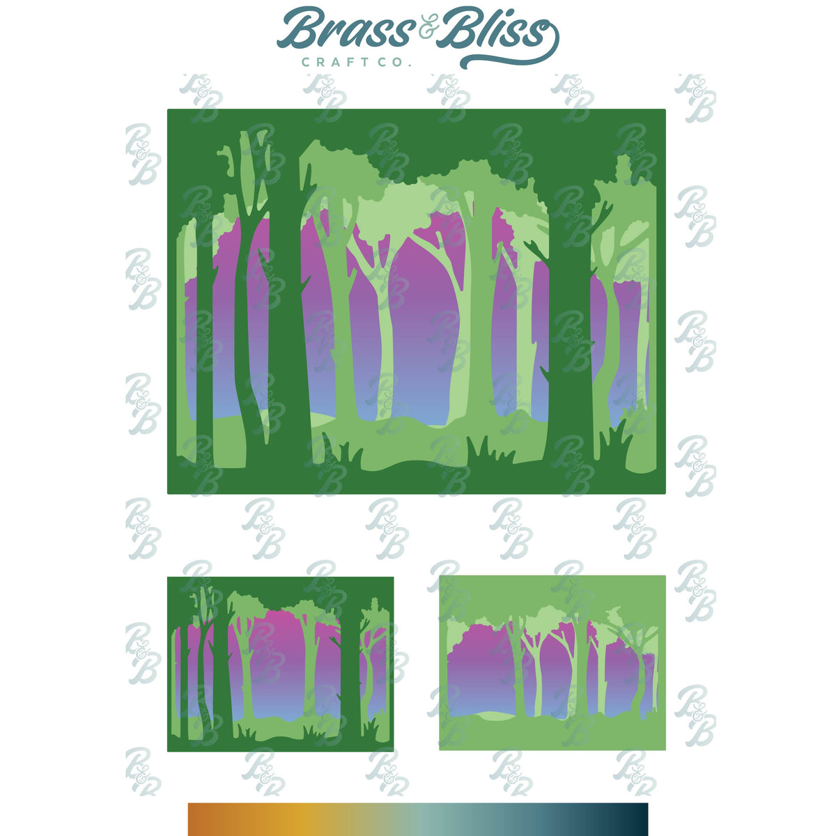5717D Stacked Forest Dies — Brass & Bliss Craft Co.
