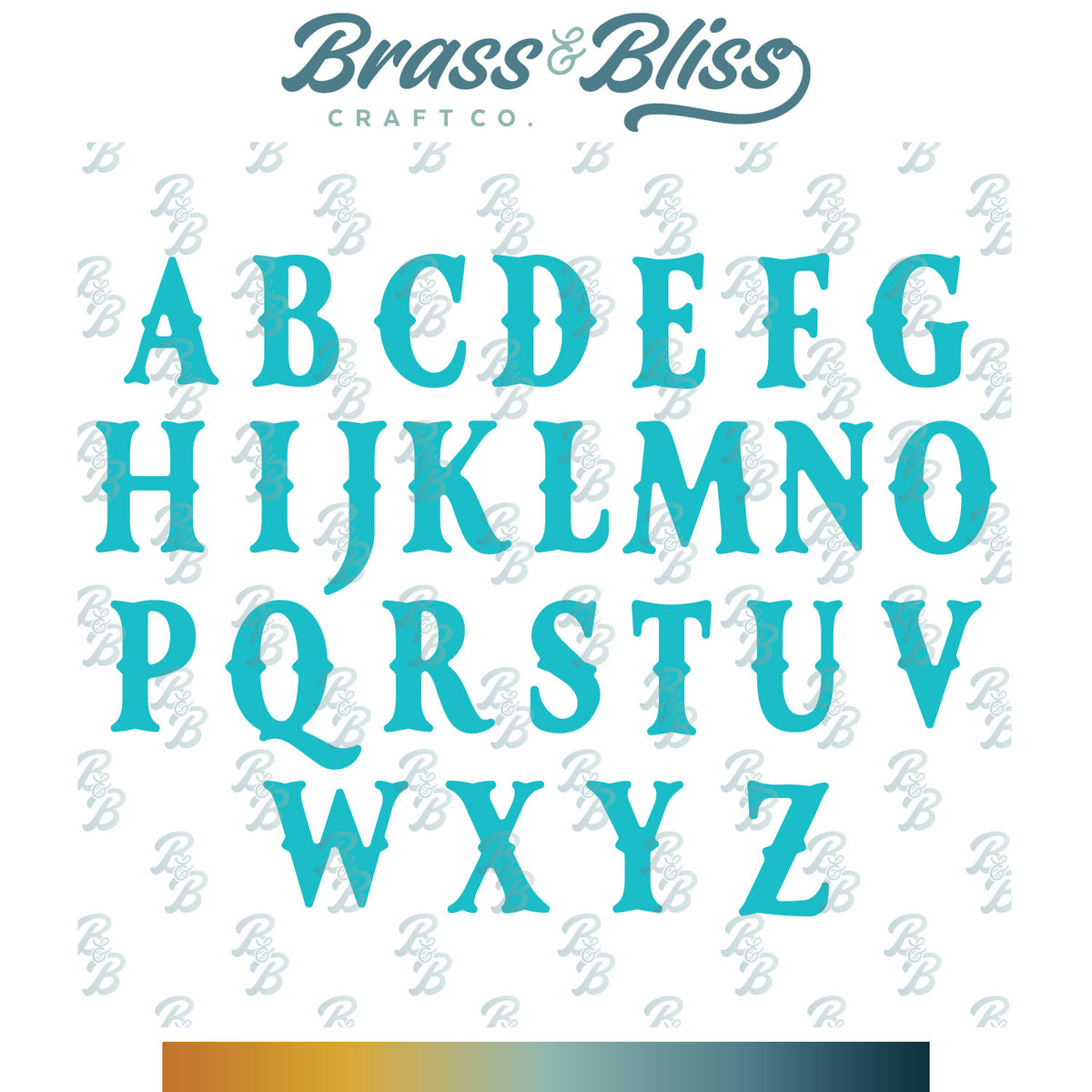 5742D Vintage Alphabet Die — Brass & Bliss Craft Co.