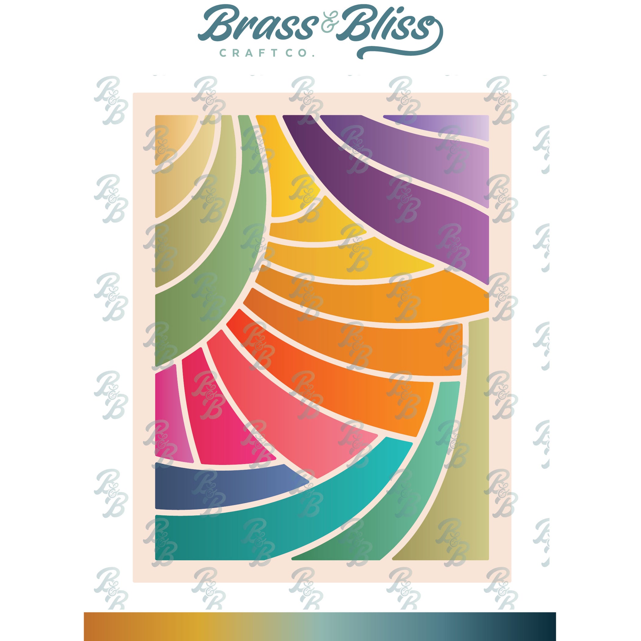 5747-03D Sunrays-Stained Glass Die — Brass & Bliss Craft Co.