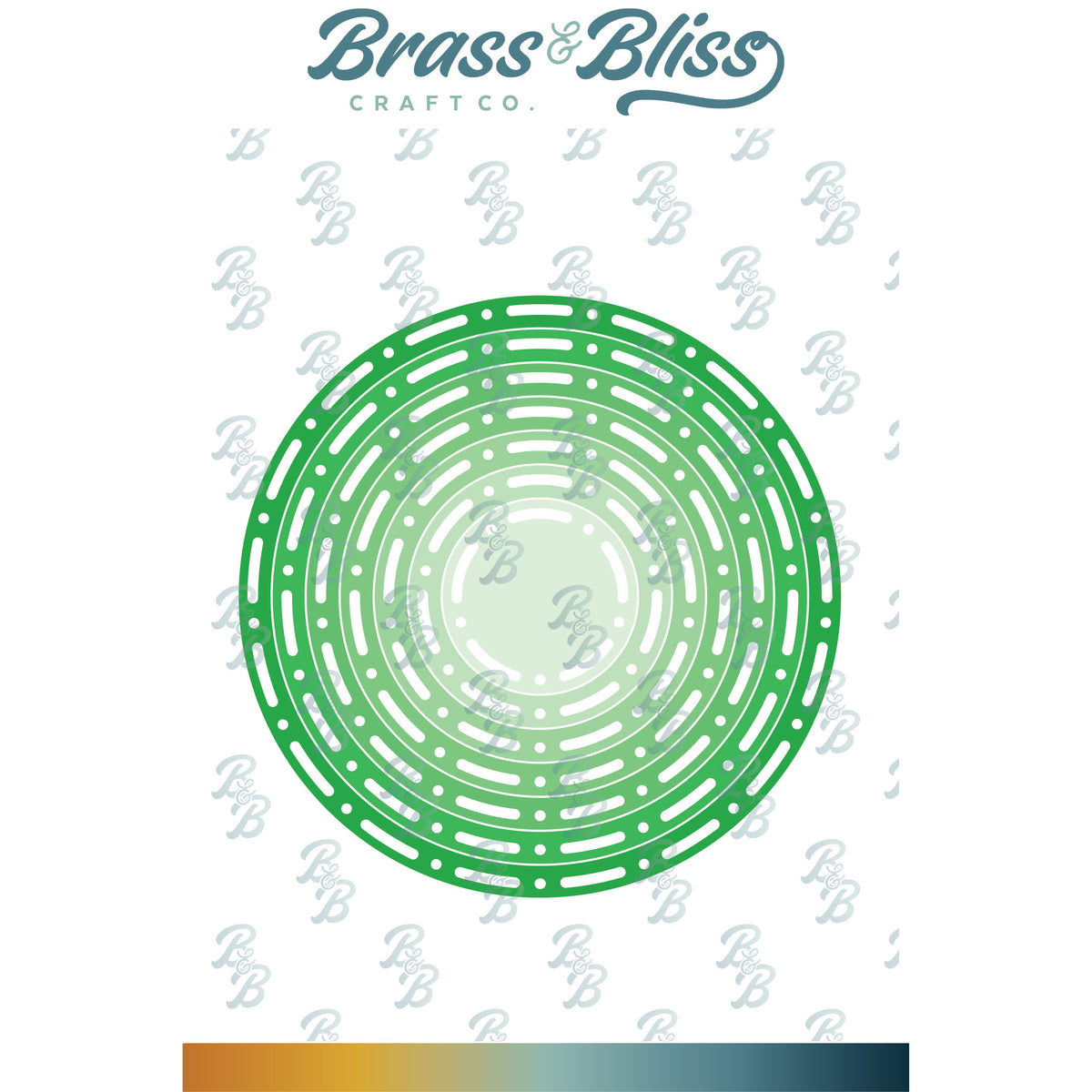 5802-02D Dot Dash Nested Circle Die — Brass & Bliss Craft Co.