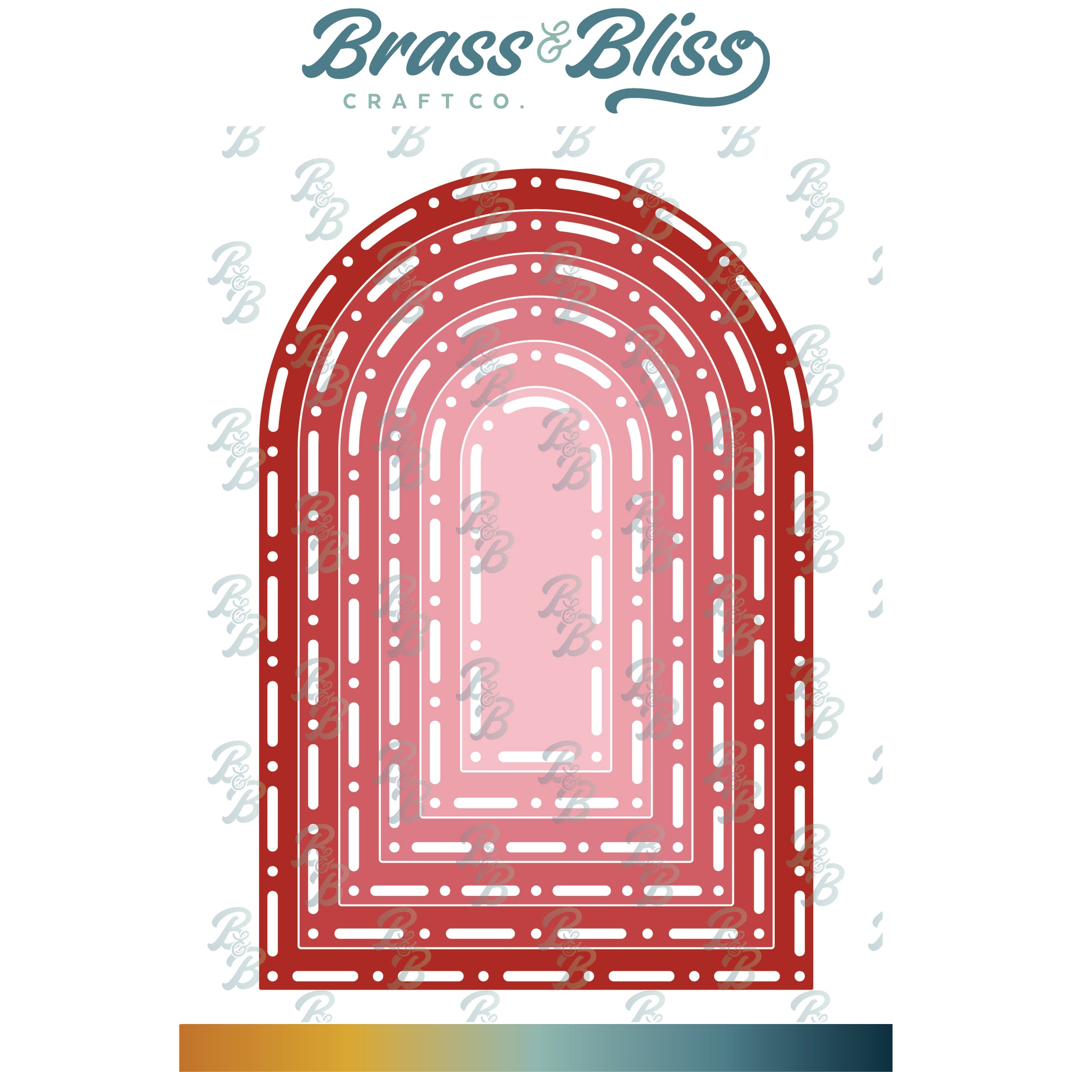 5802-05D Dash Dot Nested Arches Die — Brass & Bliss Craft Co.