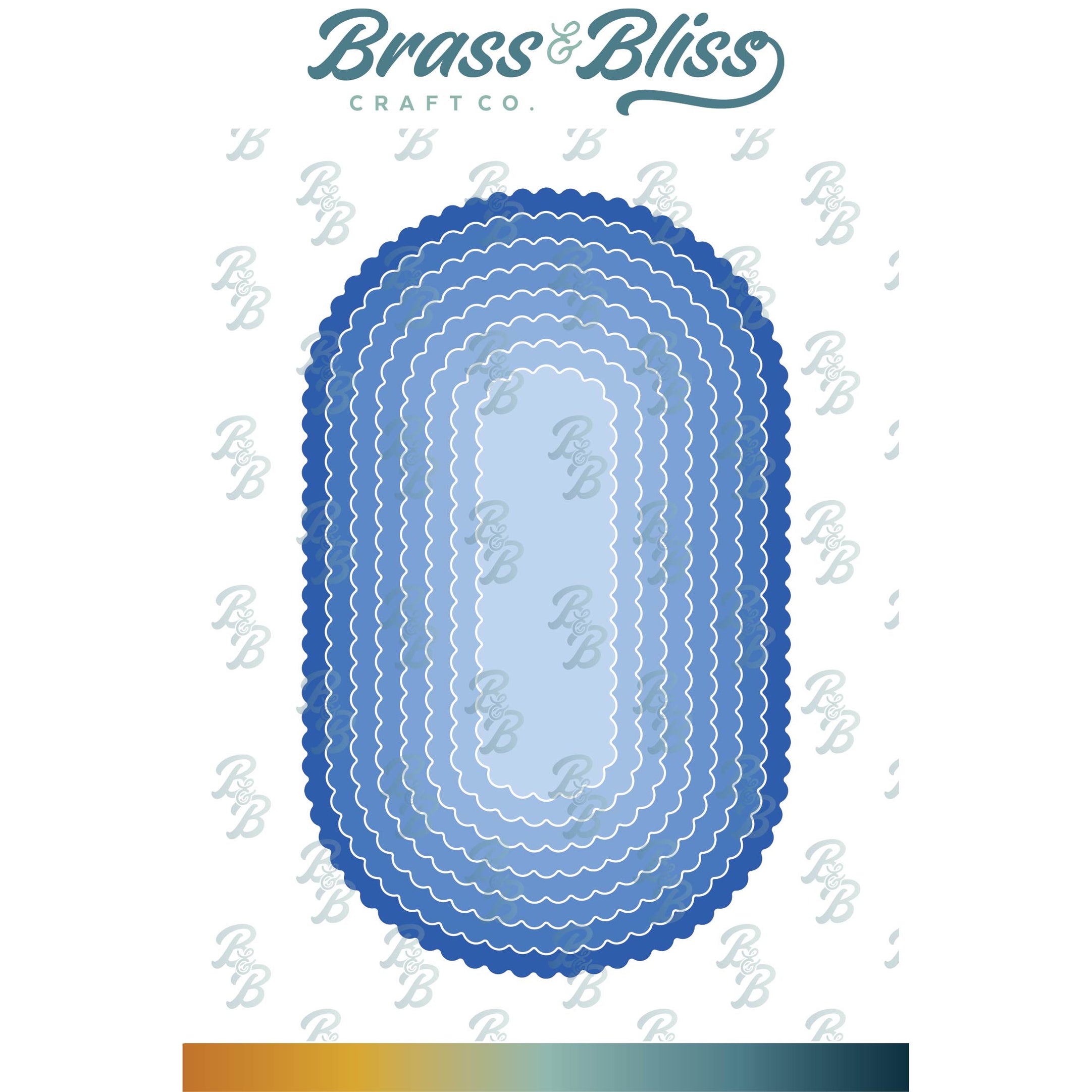 5812-02D Swanky Scallop Ovals Die — Brass & Bliss Craft Co.