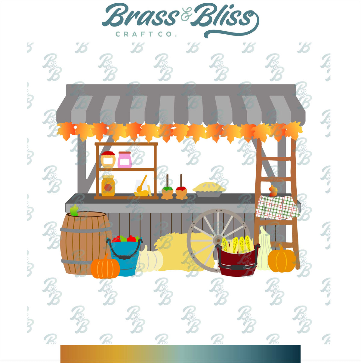 5813-06D Fall Market Add on Die — Brass & Bliss Craft Co.