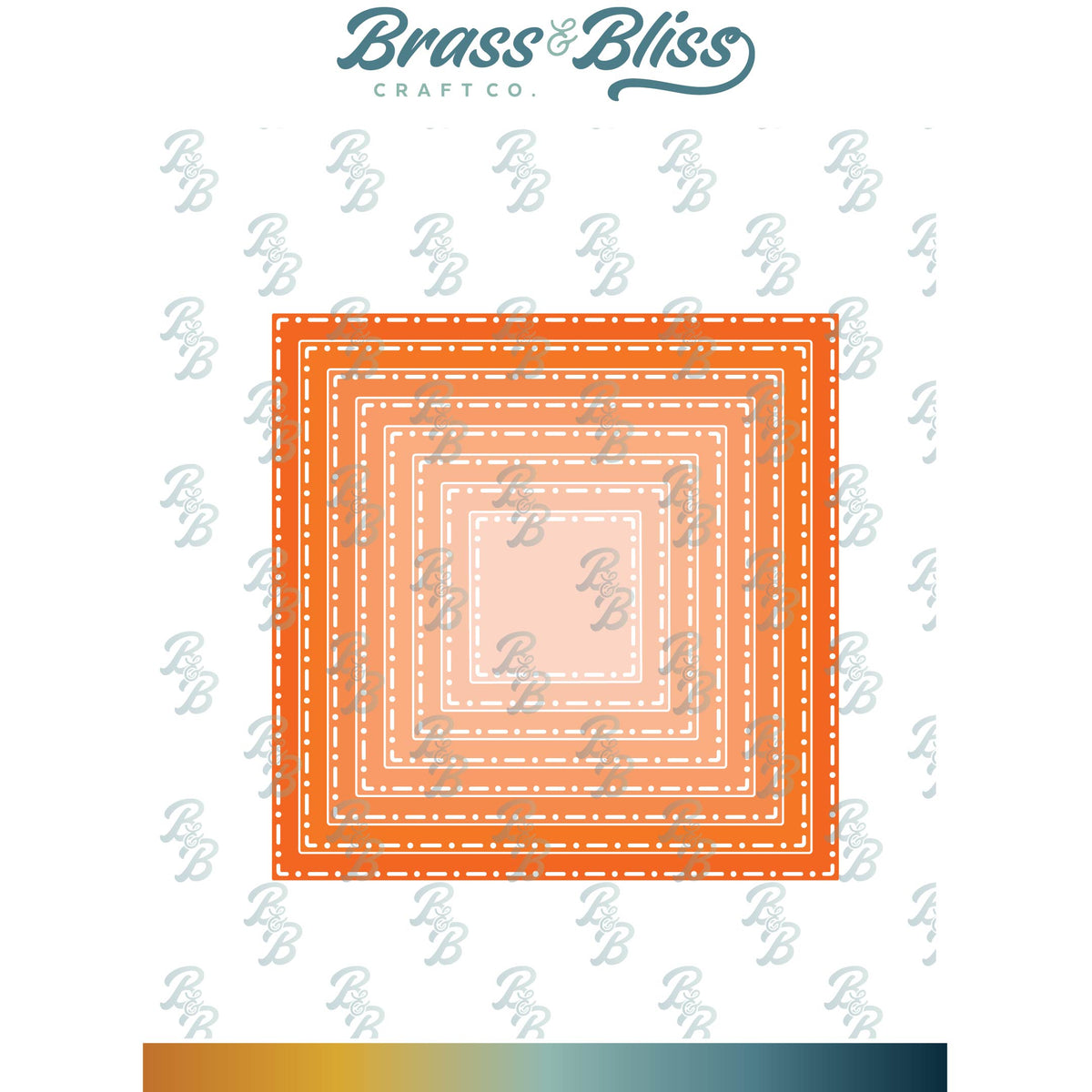 5821-01D Stitch Dot Nested Square Die — Brass & Bliss Craft Co.