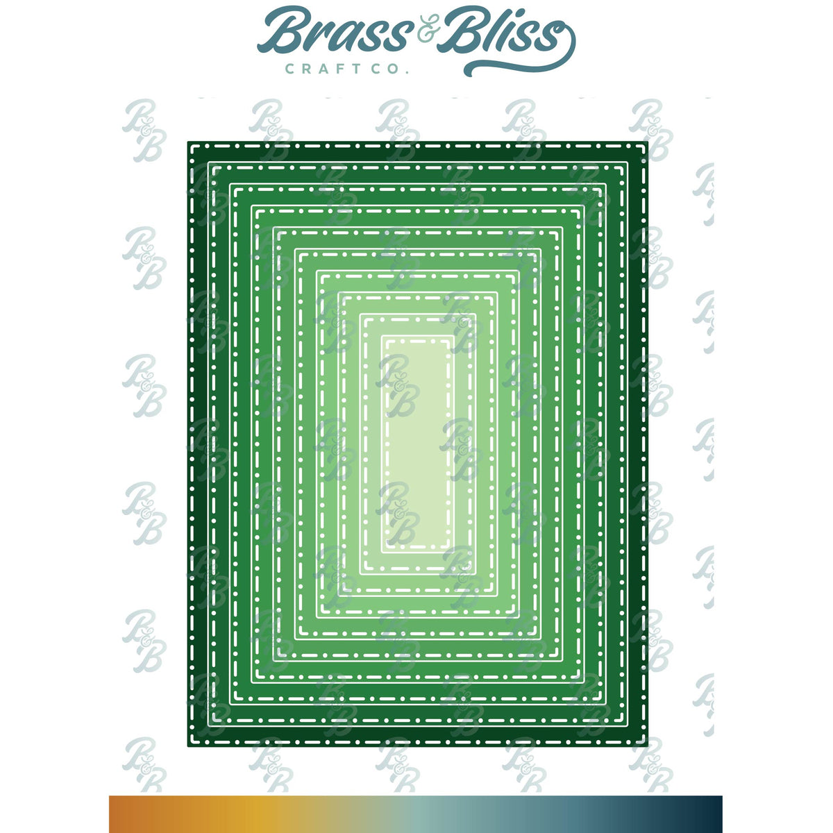5821-03D Stitch Dot Nested Rectangle Die — Brass & Bliss Craft Co.