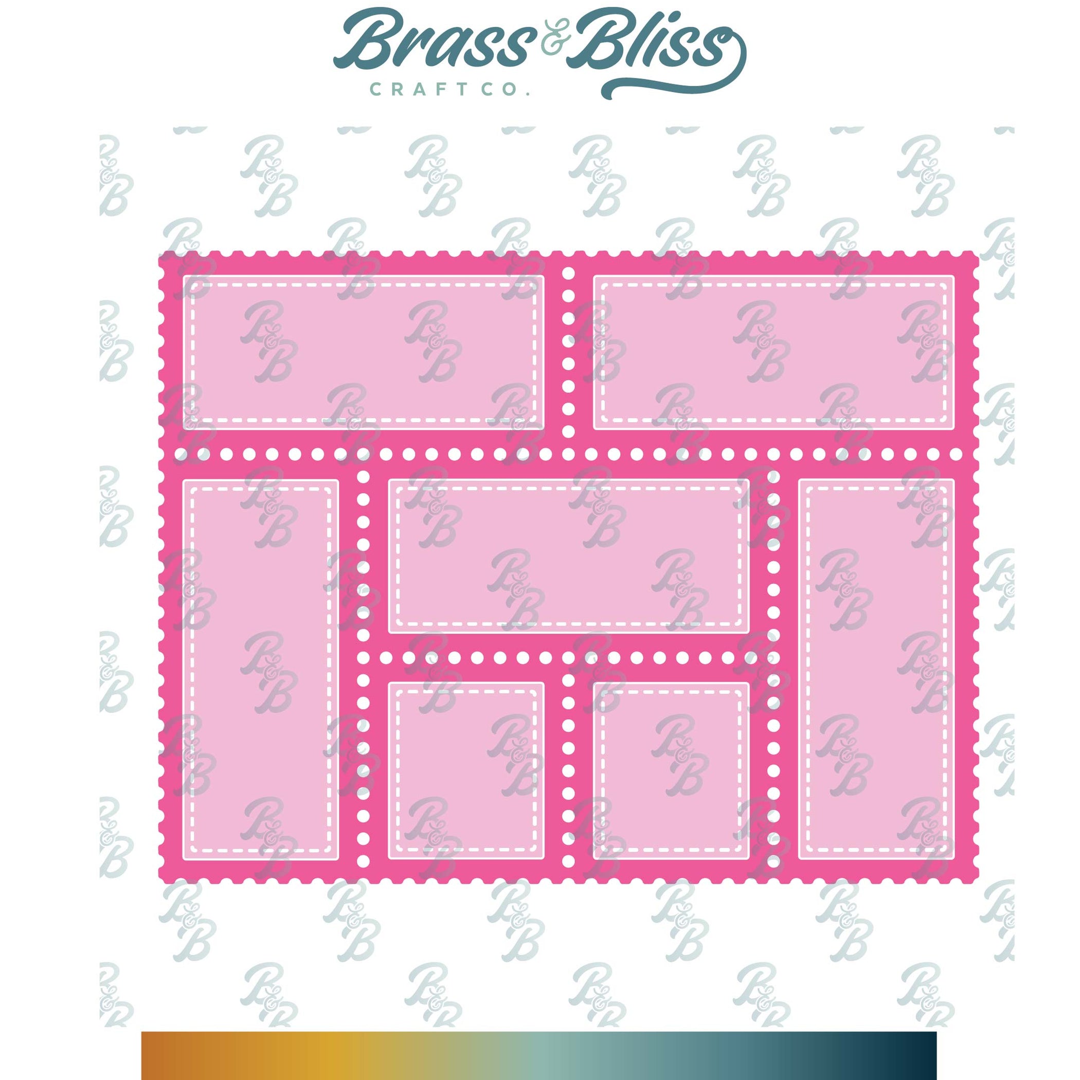 5851D Postage Stamp Cover Die — Brass & Bliss Craft Co.