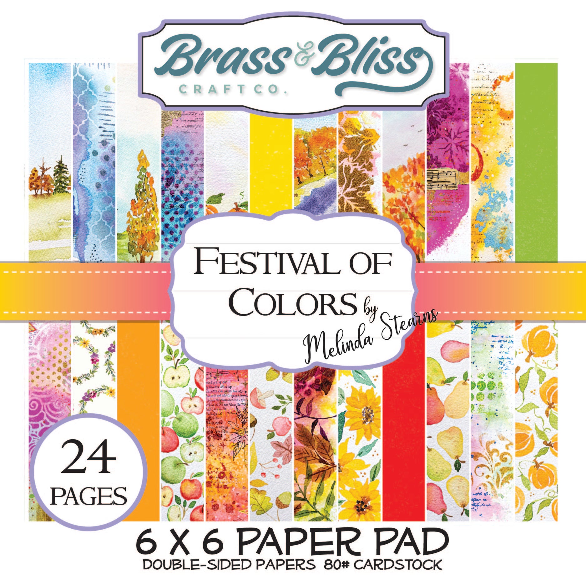 2102 Festival of Colors- 6x6 Paper Pad by Melinda Stearns — Brass ...